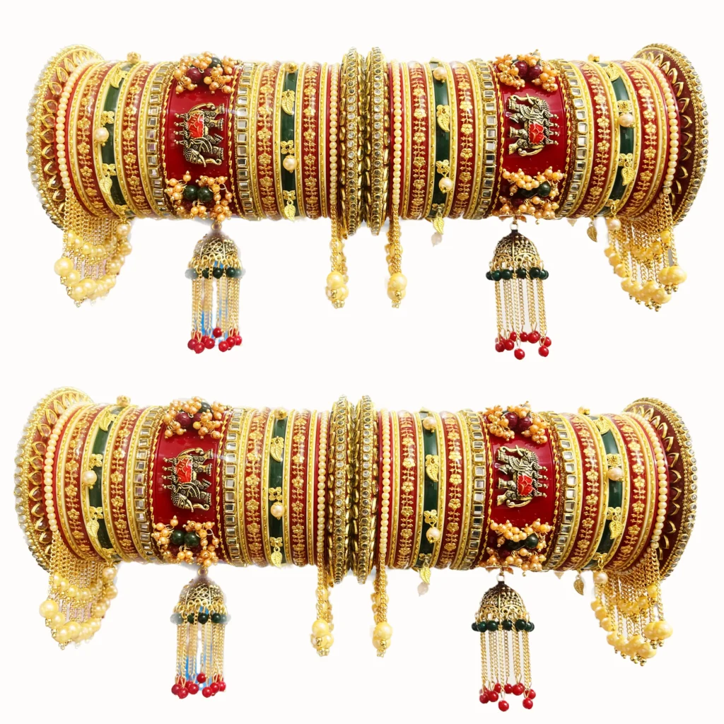 Kirti Bridal Chuda with Traditional Joomkha Design - RaniChuda