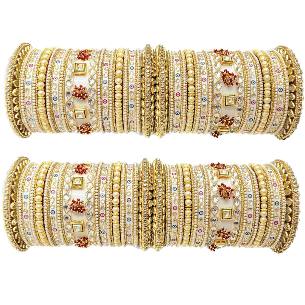 Kavya White Color Bridal Chuda - RaniChuda