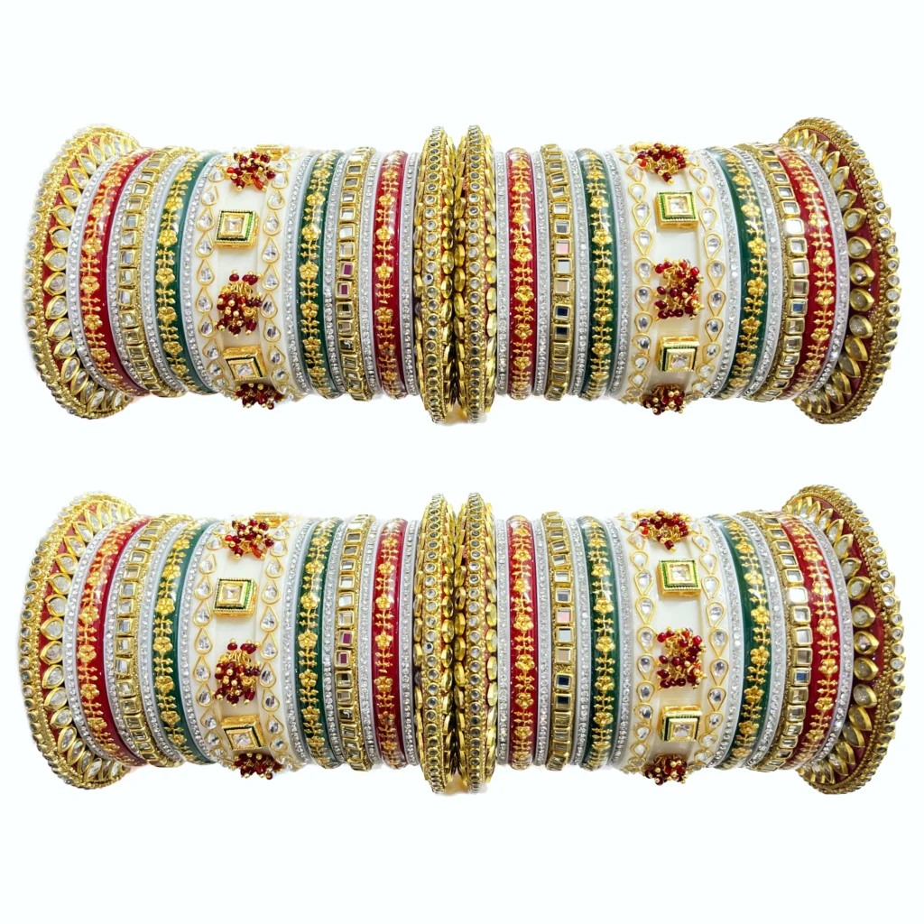 Shivansh Panjabi Chura Set with Traditional Bangle - RaniChuda