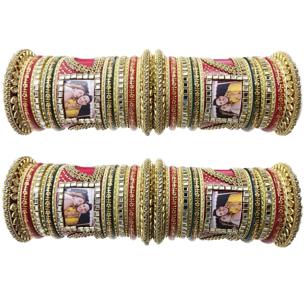 Pushpa Photo Wala Chuda Set with Bridal Name - RaniChuda